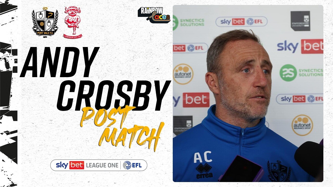 Andy Crosby | “I thought we managed the game really well” | Port Vale FC
