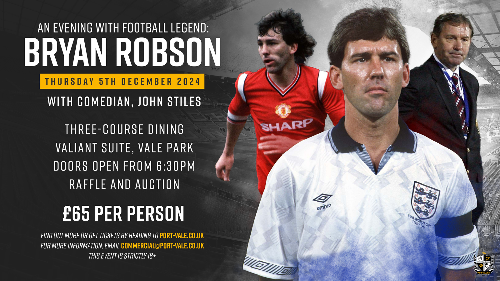 Vale Park to host An Evening with: Bryan Robson | Port Vale FC