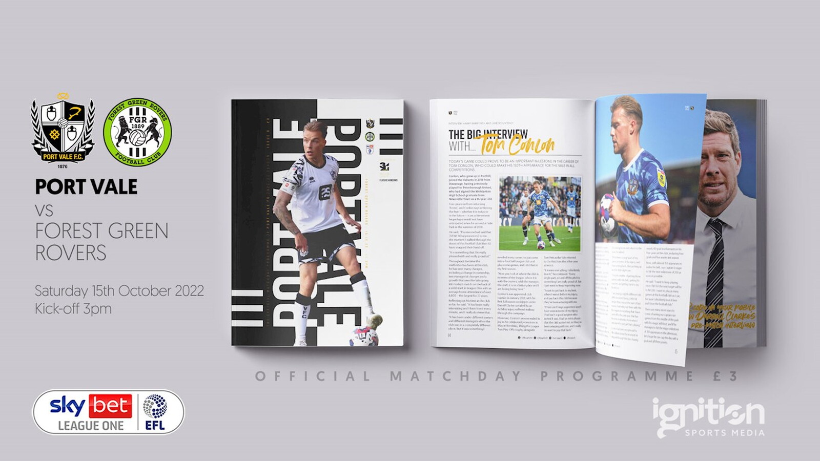 Programme Preview | Tom Conlon Interview | Port Vale FC