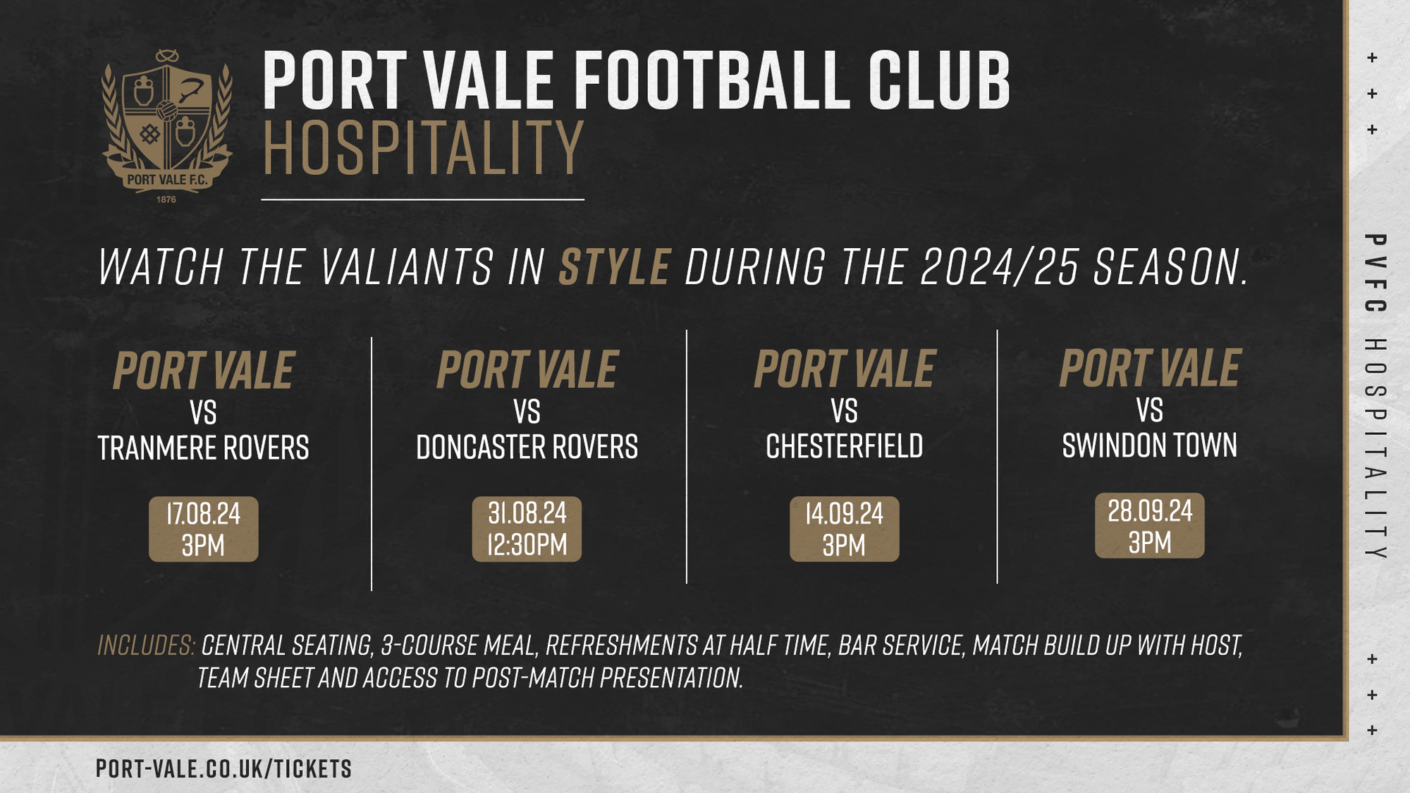 Matchday Information | Port Vale vs Swindon Town | Port Vale FC