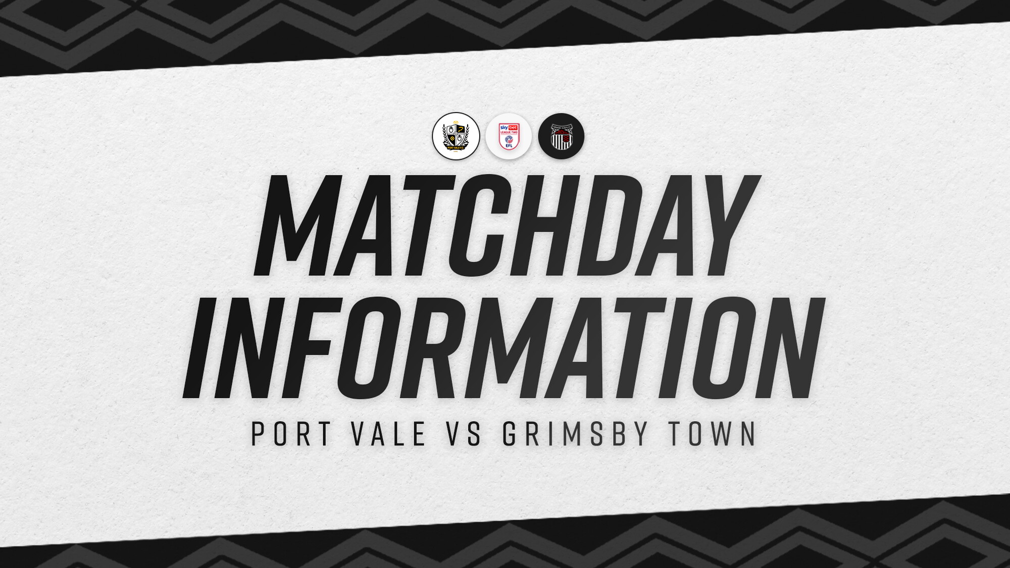 Matchday Information | Port Vale vs Grimsby Town | Port Vale FC