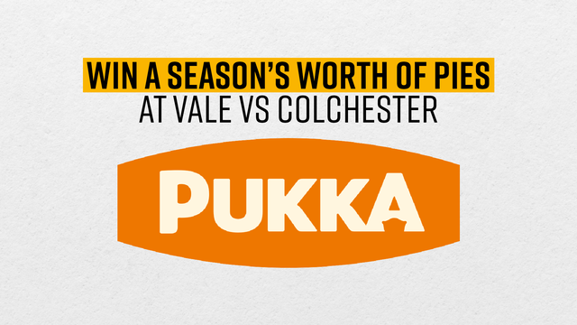 WIN A season's worth of Pies at Tuesday night's game! | Port Vale FC