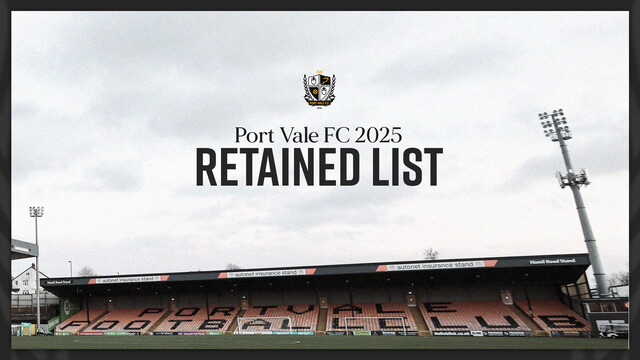 Retained List 2025 confirmed | Port Vale FC