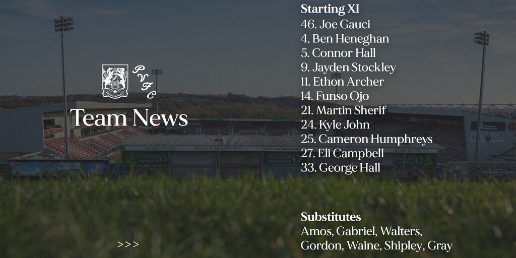 TEAM NEWS | Northampton Town (A) | Port Vale FC